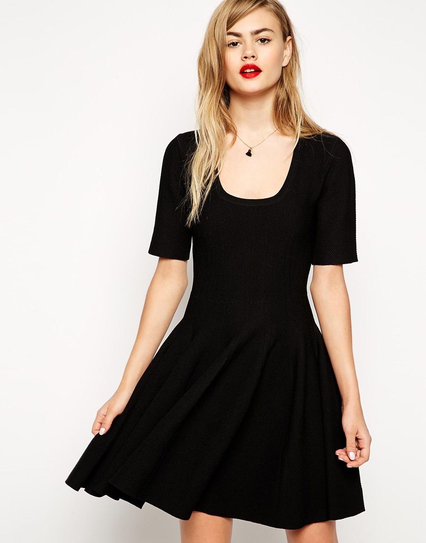 ASOS - Robe patineuse en maille structurée - Asos - Pickture