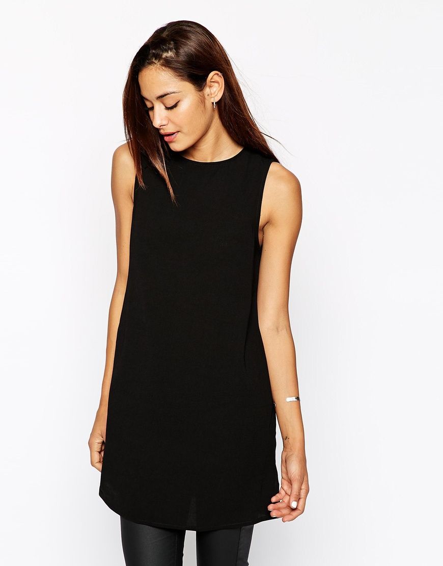 Asos Longue Tunique Sans Manches Asos Pickture