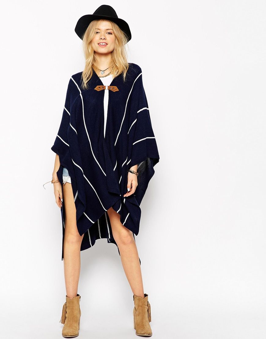 ASOS - Cape en maille à fines rayures - Asos - Pickture