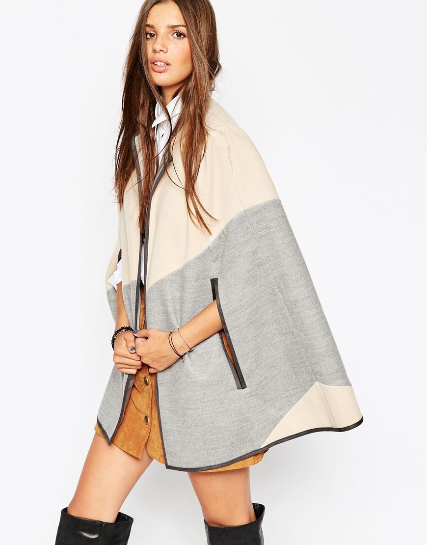 ASOS - Cape avec grosse rayure en diagonale et - Asos - Pickture
